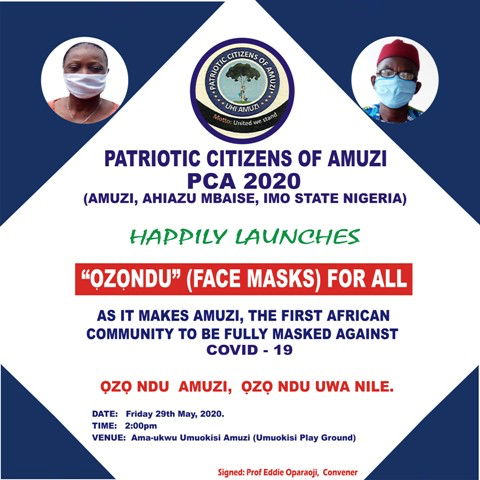 VIPs Storm Amuzi To Launch Ozondu (Face Mask) for All – Patriotic ...